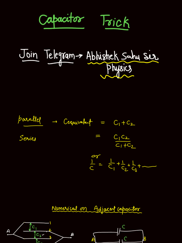Capacitor Numerical Trick Lecture 10 | PDF