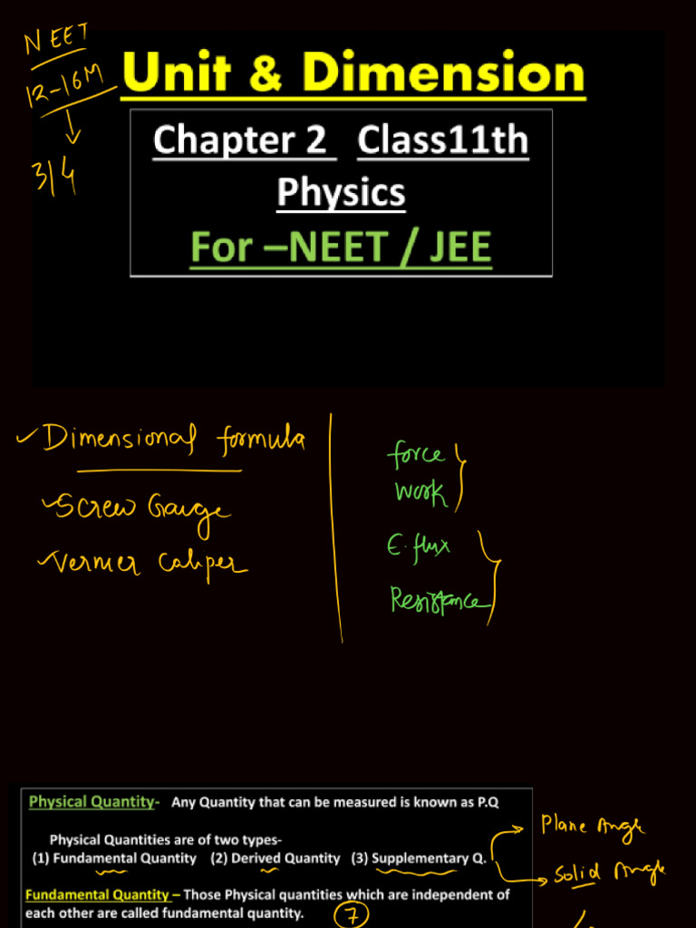 Chapter 2 Unit and Measurement | PDF