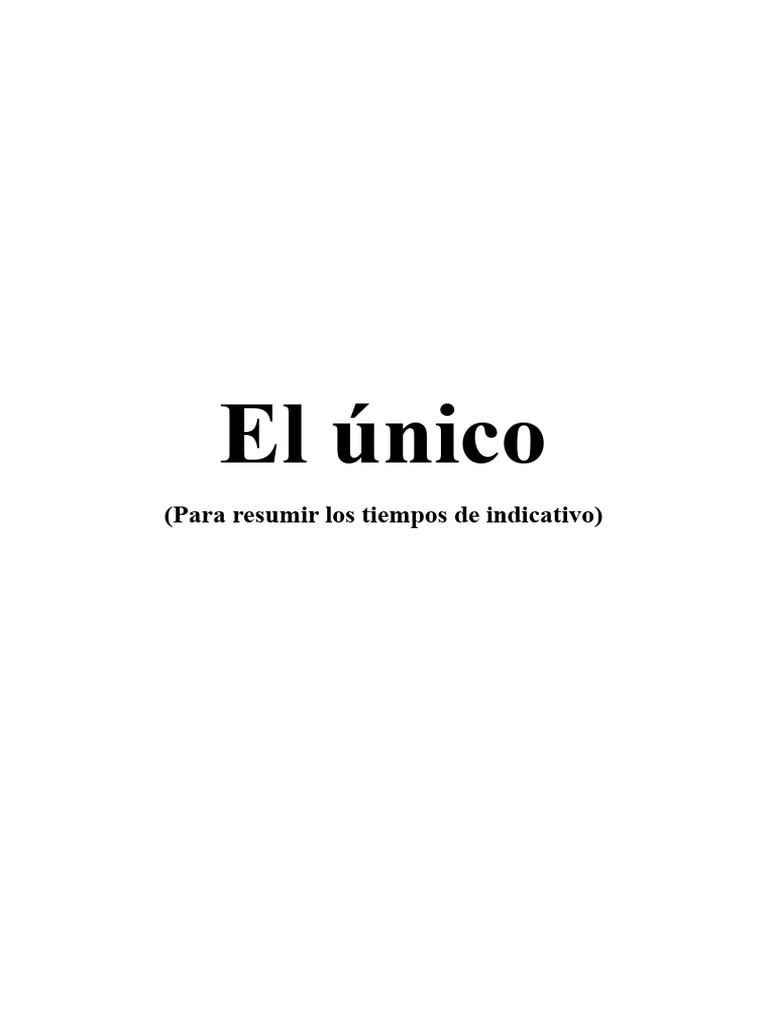 El Único | PDF