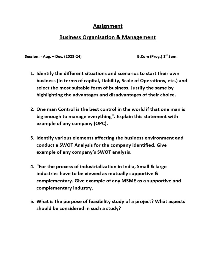 BOM Assignment1 | PDF