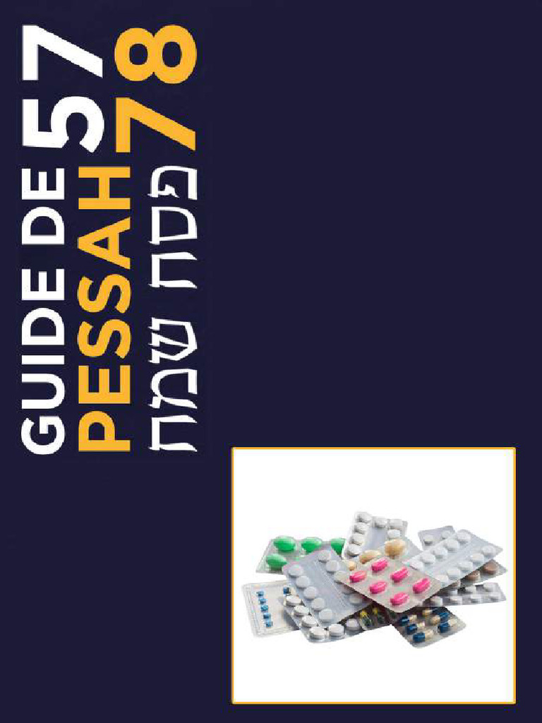 Médicaments autorisés pendant Pessah | PDF