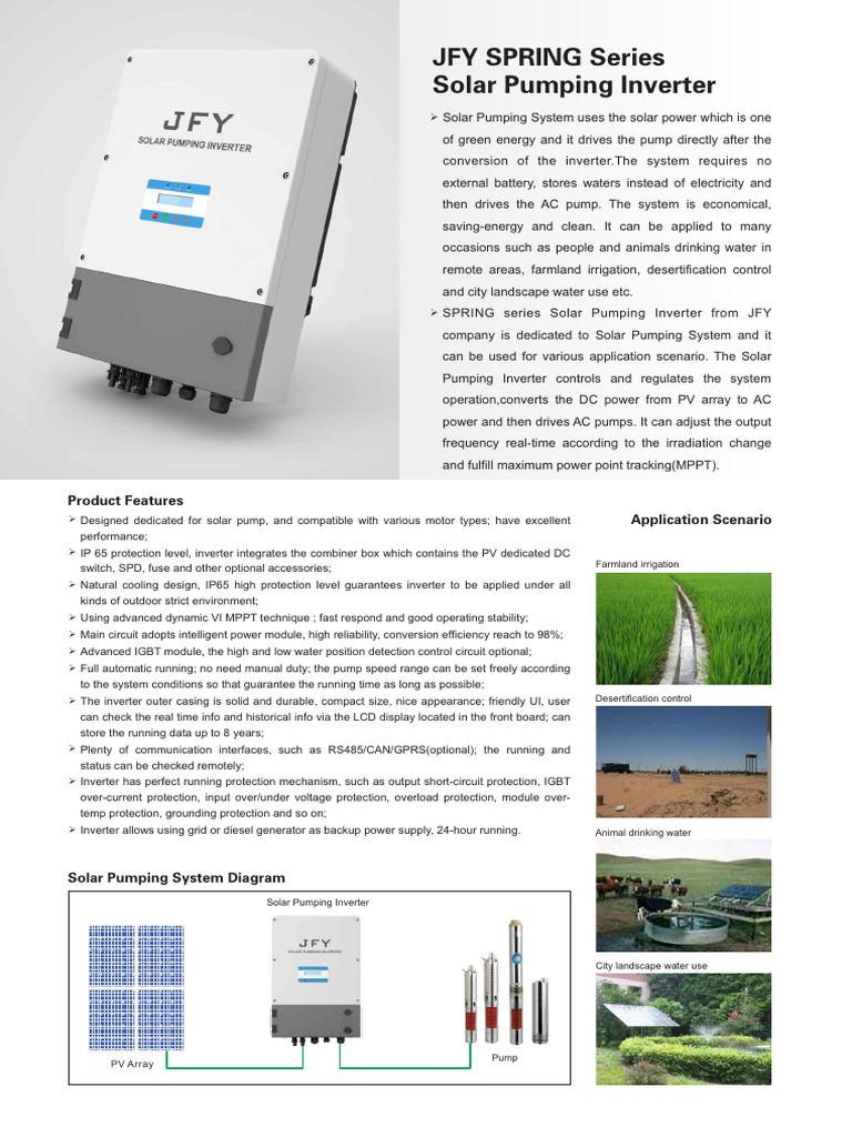 Ficha Tecnica Inversor Solar JFY SPRING SLA | PDF | Power Inverter ...