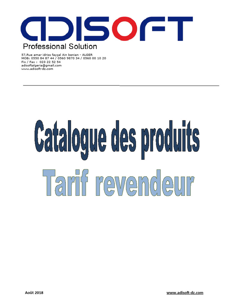 Liste de Prix Revendeur ADISOFT | PDF | Universal Product Code | Computing