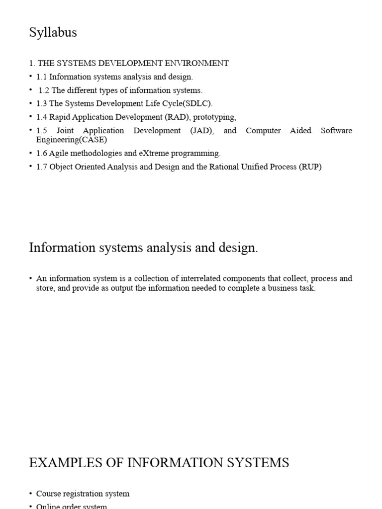 The Systems Development Environment | PDF | Software Development ...