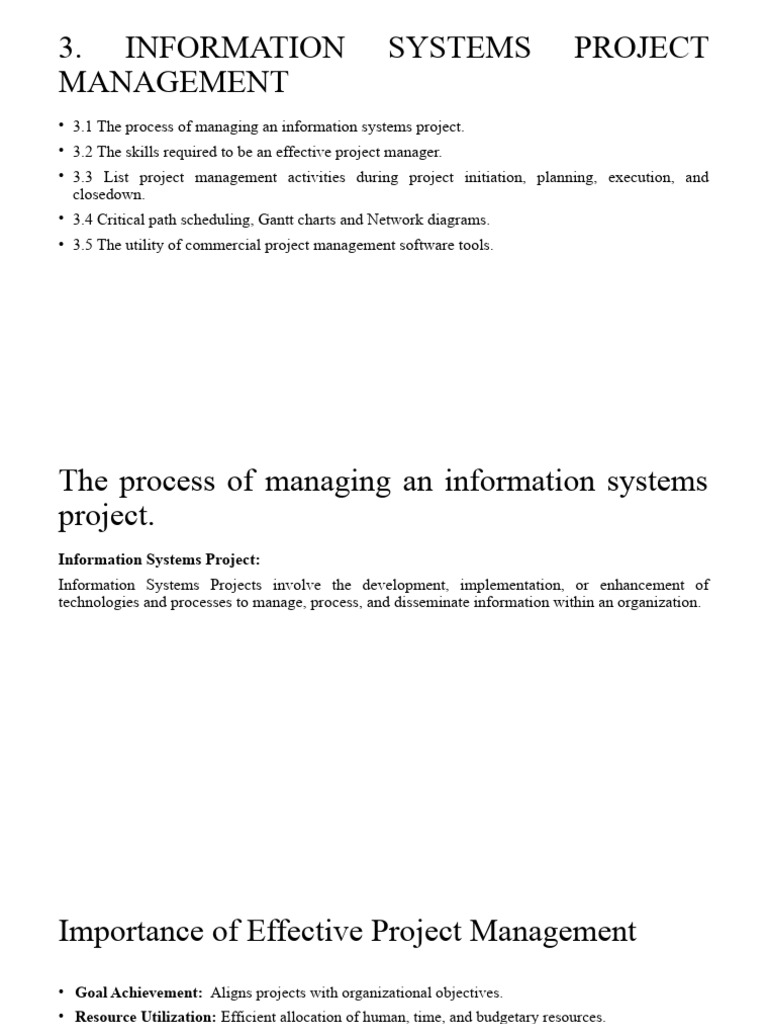 Information Systems Project Management | PDF