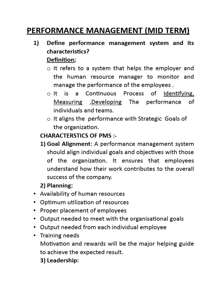 Performance Management Guide | PDF | Business