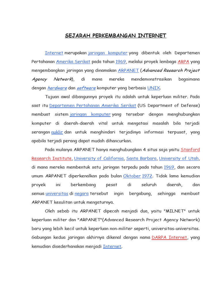 Sejarah Perkembangan Internet Pdf