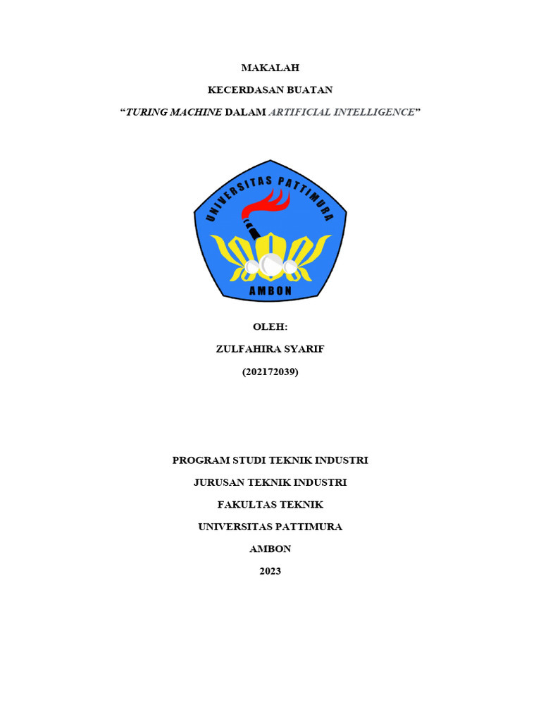 Makalah Ai Machine Turing | PDF