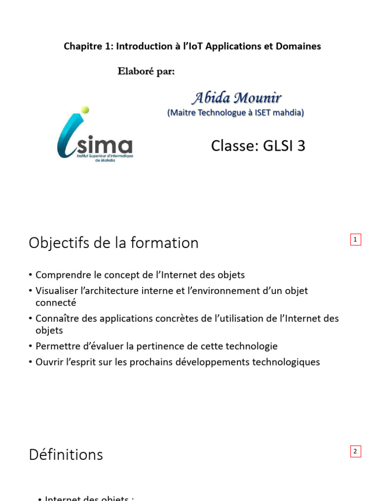 Chapitre1 Introduction-Platformes IOT-1 | PDF | Internet des objets | Cloud computing