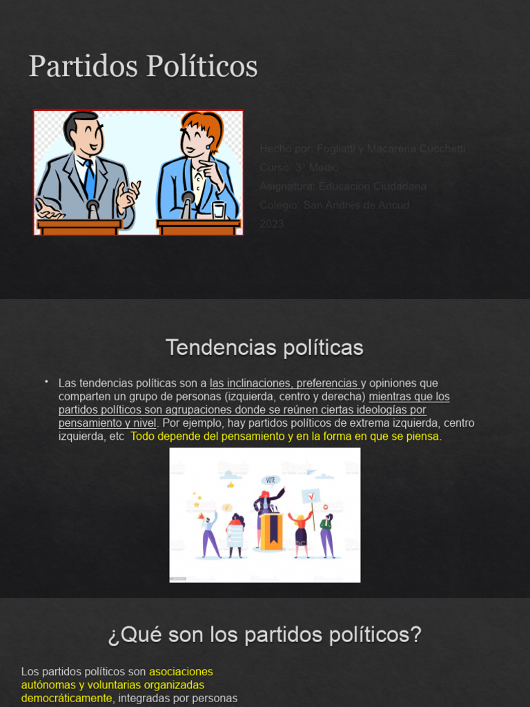 Tendencias y Clasificación de Partidos Políticos | PDF | Partidos ...