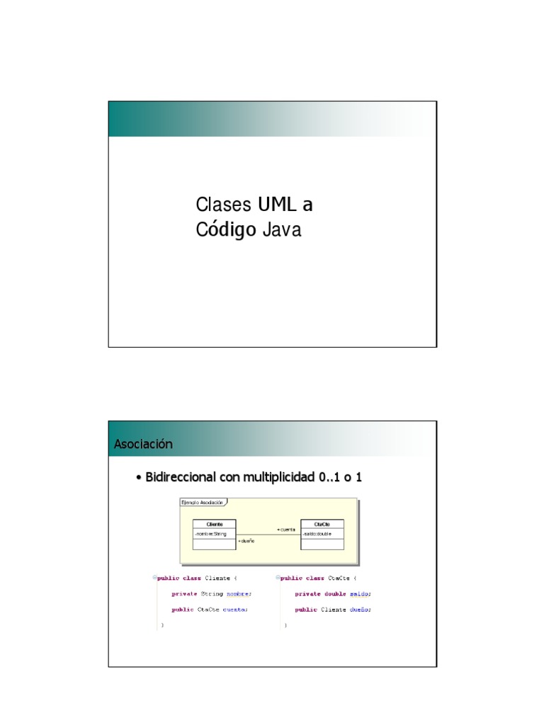 UML A Codigo Java | PDF