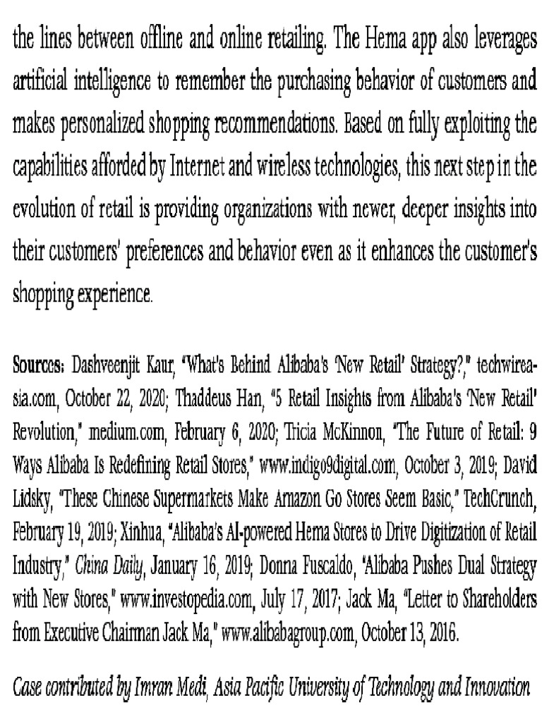 Alibaba Hema Retailing | PDF