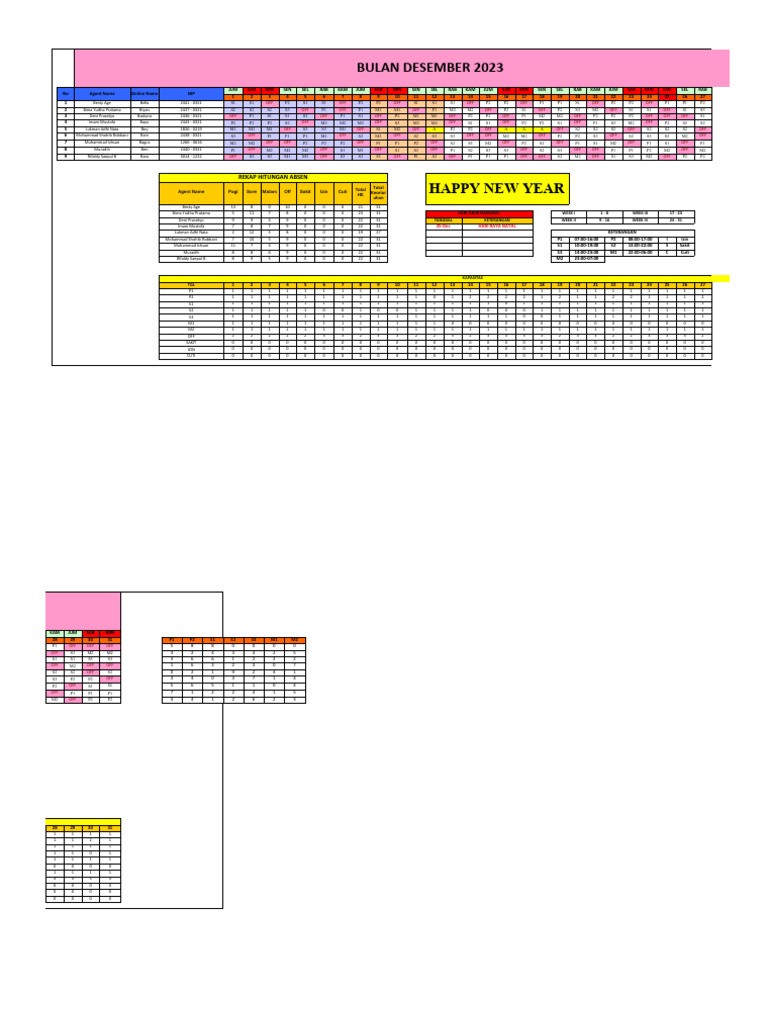 December 2023 Employee Schedule | PDF