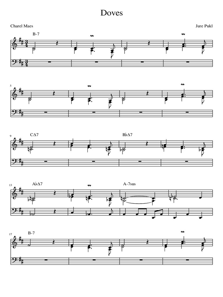 Doves Lead Sheet BB | PDF