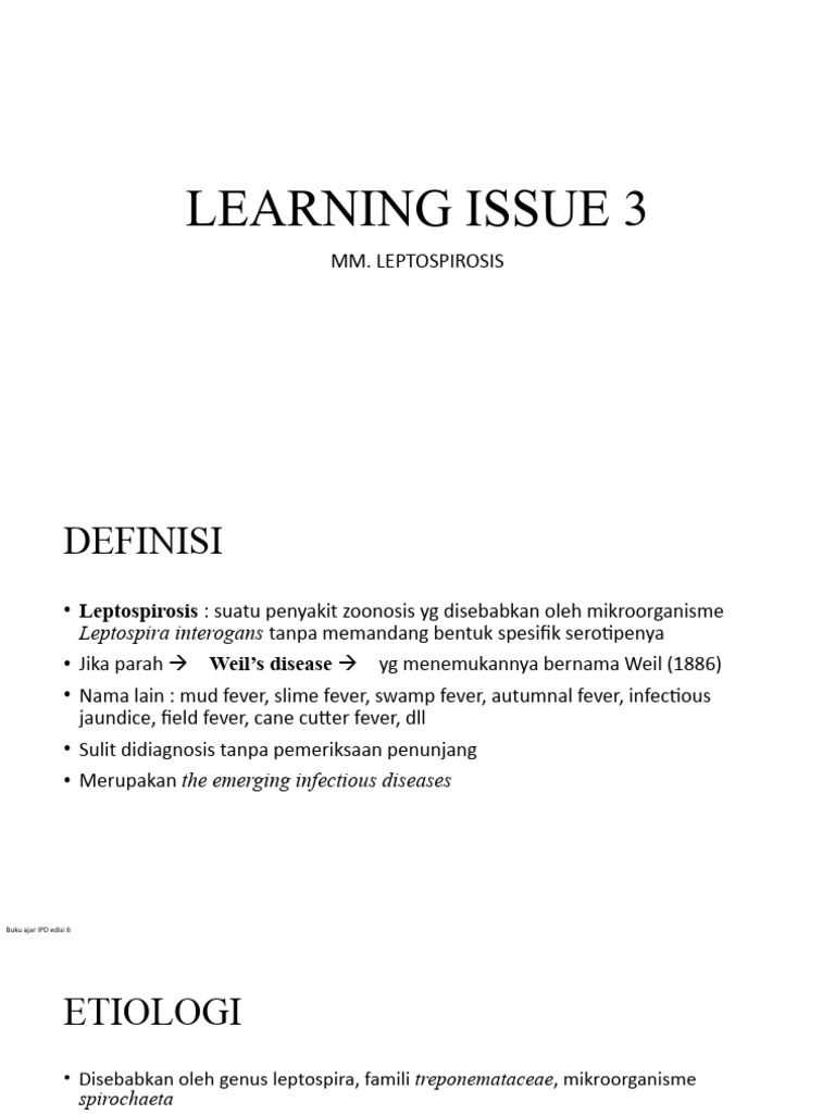 LI 3 Leptospirosis | PDF