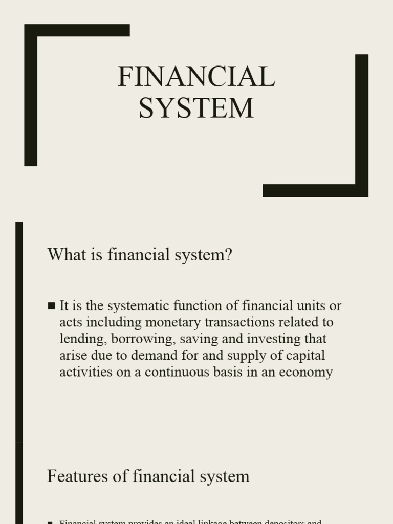 Financial System Essentials | PDF | Financial Markets | Banks