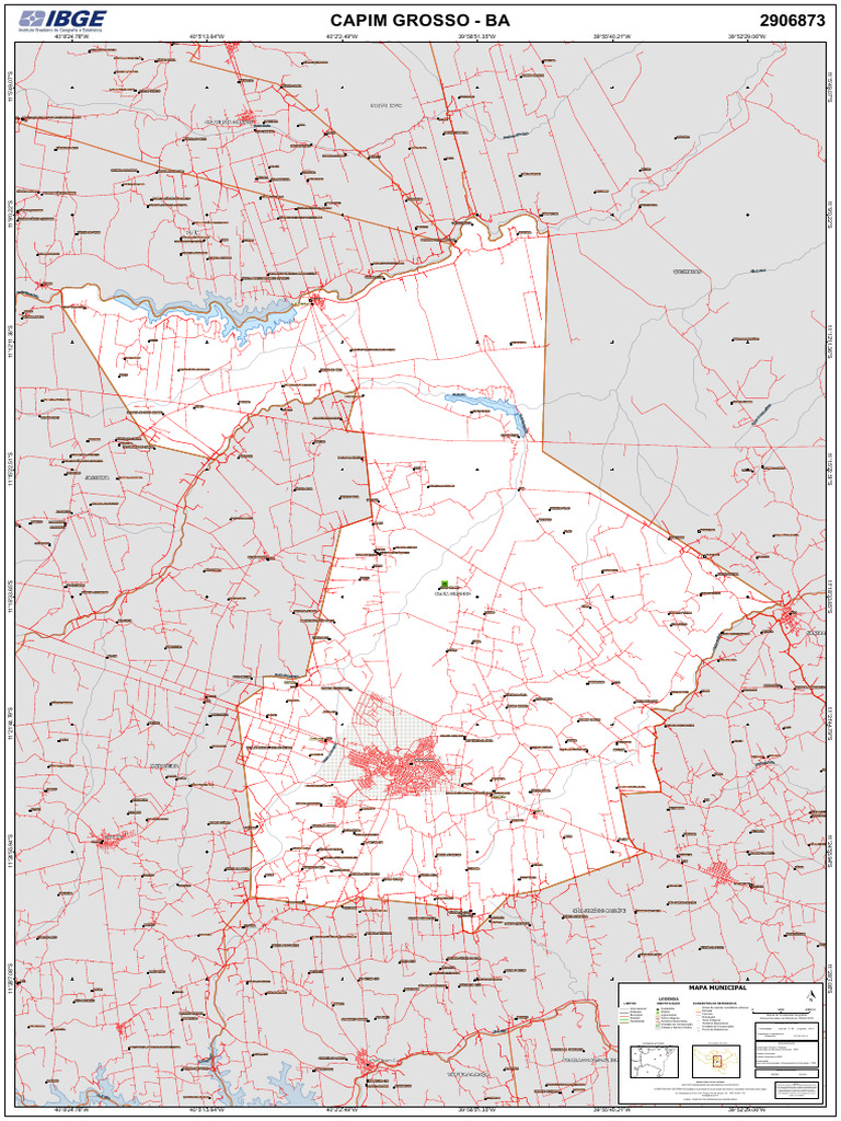 Mapa Capim Grosso | PDF | Mapa | Brasil
