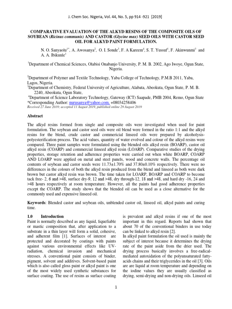 347-Article Text-433-1-10-20190901 | PDF | Paint | Vegetable Oil