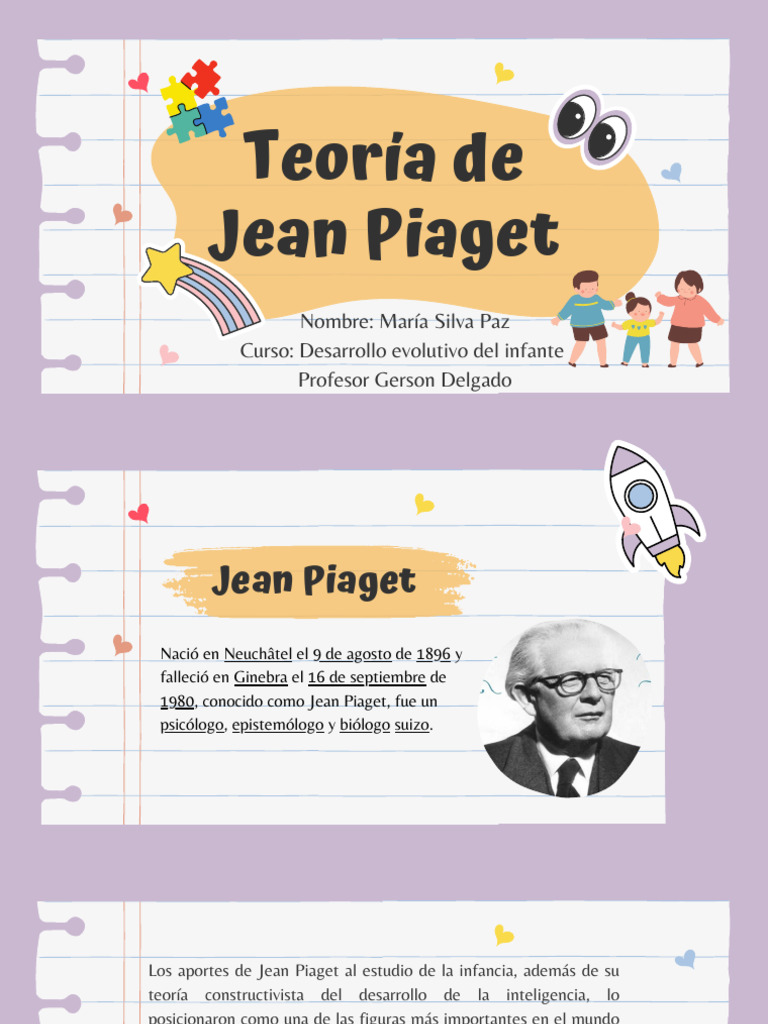 Teoria de Jean Piaget - María Silva | PDF | Ciencia y matemáticas