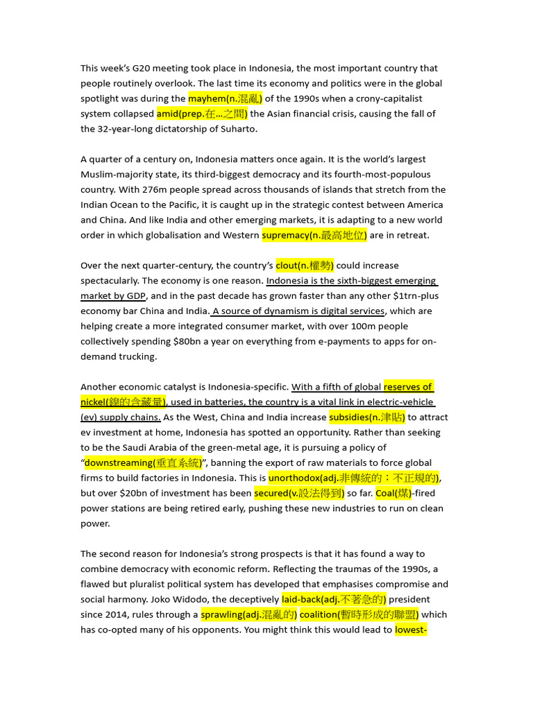 Final Reading | Download Free PDF | Indonesia | China