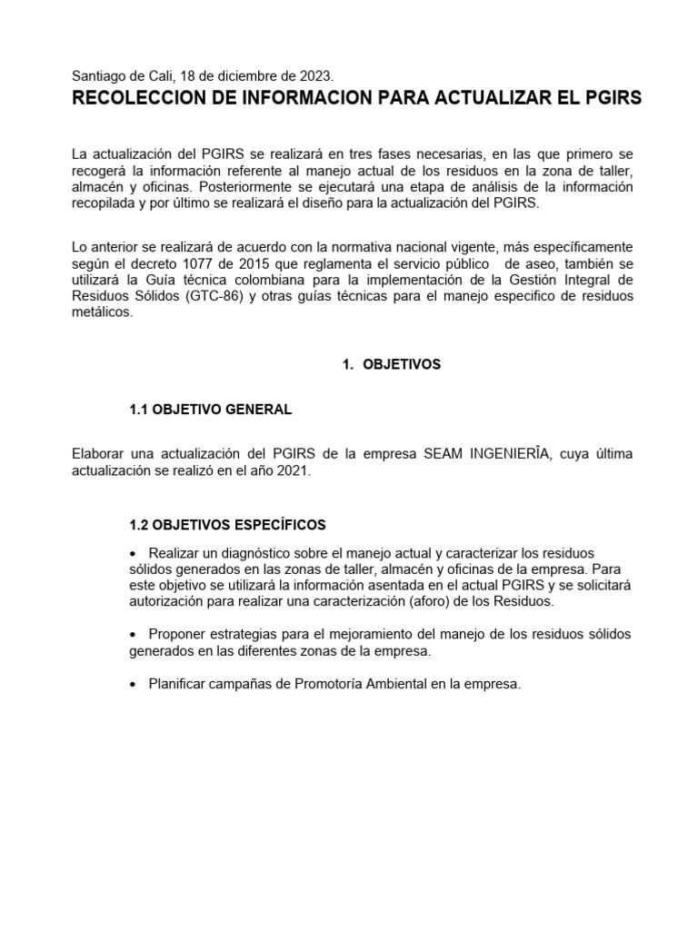 Revision Pgirs Seam Ingenieria | PDF