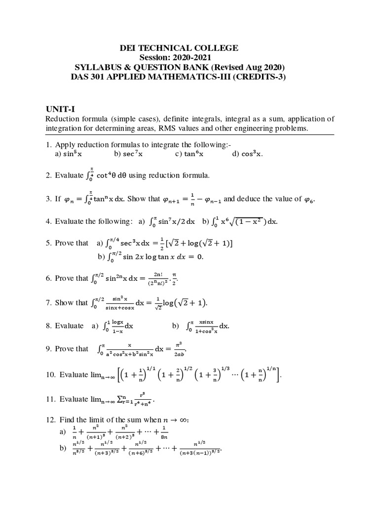 RevisedQB DAS301-1 | PDF | Eigenvalues And Eigenvectors | Matrix (Mathematics)