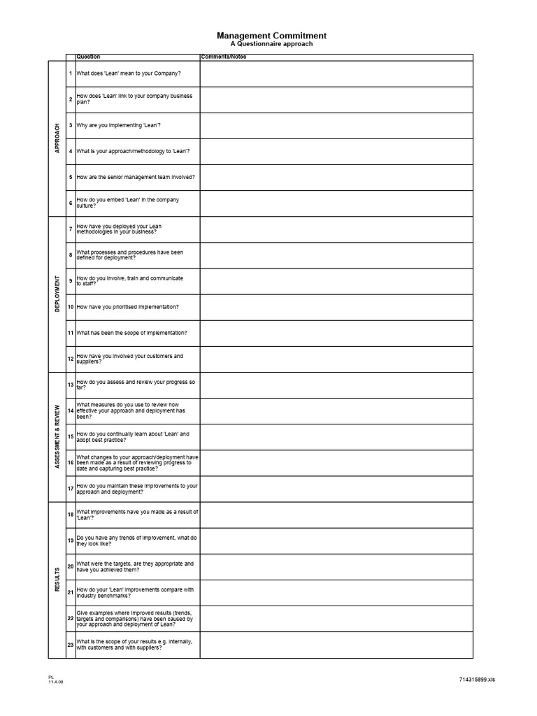 Management Commitment Det Ex Template v2 | PDF | Lean Manufacturing ... Management Commitment Det Ex Template v2 | PDF | Lean Manufacturing ...