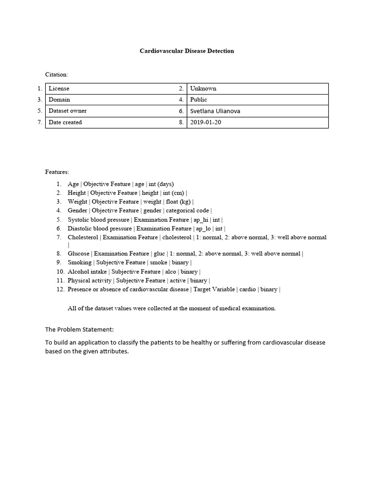 Cardiovascular Disease Detection Pdf