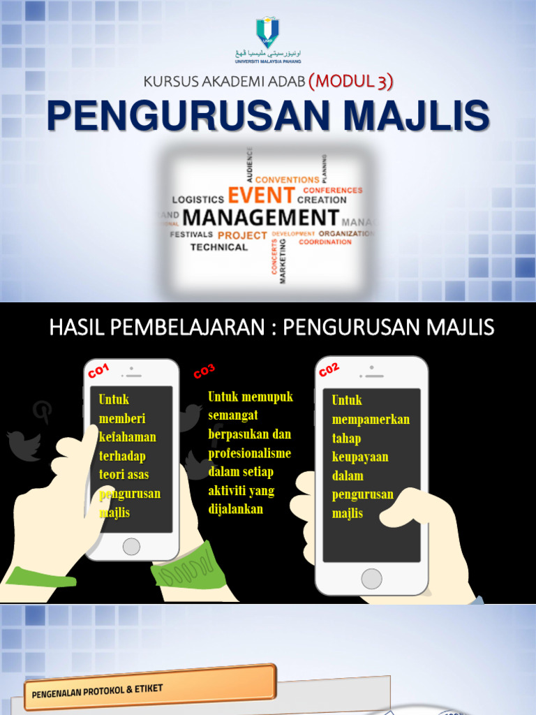Modul 3 (Pengurusan Majlis) | PDF