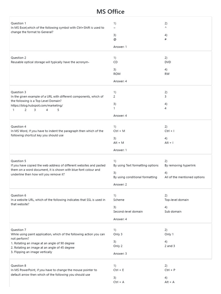 MS Office | PDF | Microsoft Word | Computing
