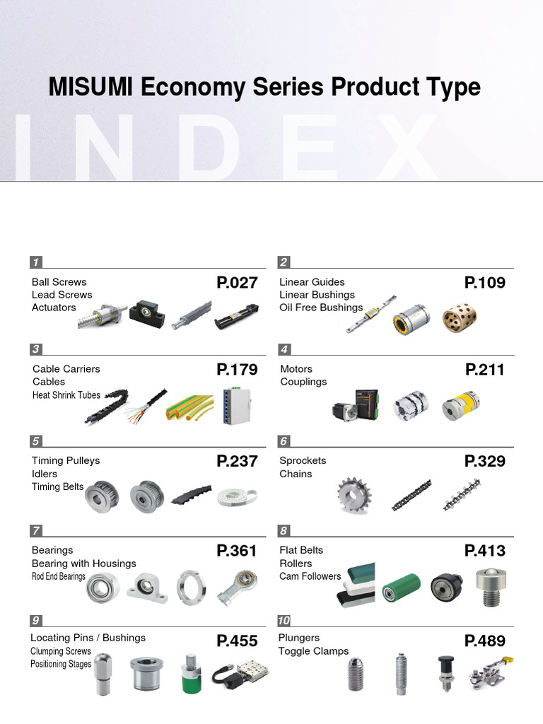 Misumi Economy Promo Book | PDF | Belt (Mechanical) | Screw