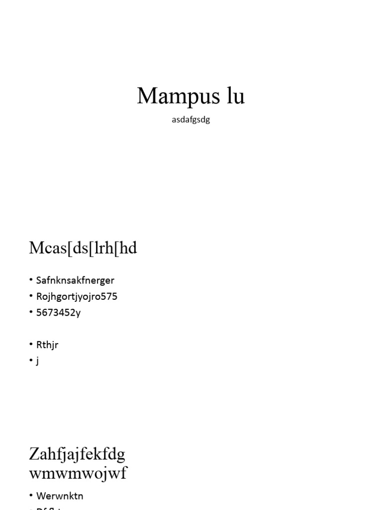 Mampus Lu | PDF