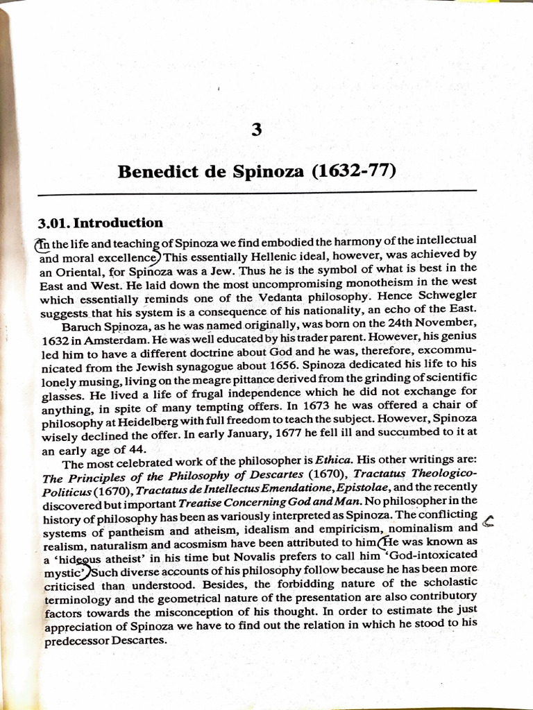 Spinoza | PDF | Baruch Spinoza | Substance Theory