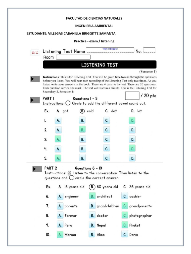 Practice - Exam-Listening | PDF