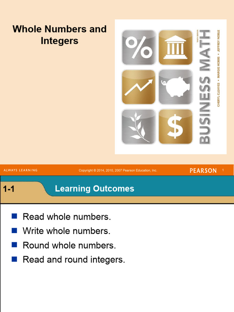 Ch. 01 - Whole Numbers Students | PDF