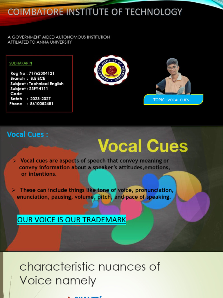 Vocal Cues | PDF