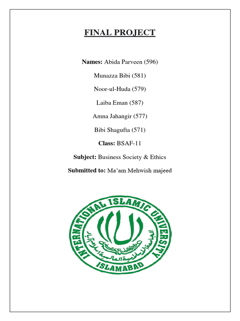 Final Project, Ethics. | Download Free PDF | Business Ethics | Labour ...