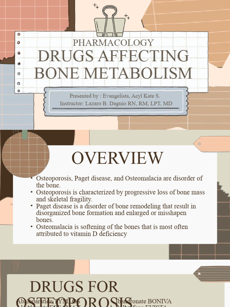 Drugs For Bone Metabolism | PDF | Osteoporosis | Bone