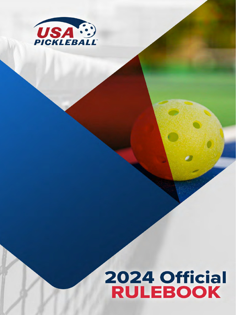 docsUSA Pickleball Official Rulebook 2024 v1 PDF | PDF | Sports
