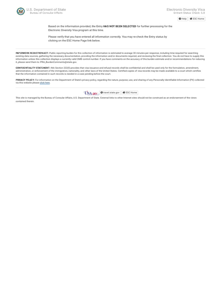 Entrant Status Check Web Site | PDF | Travel Visa | National Security