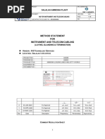 3.2 Method Statement For Cable Pulling and Termination | PDF | Electrical Connector | Wire