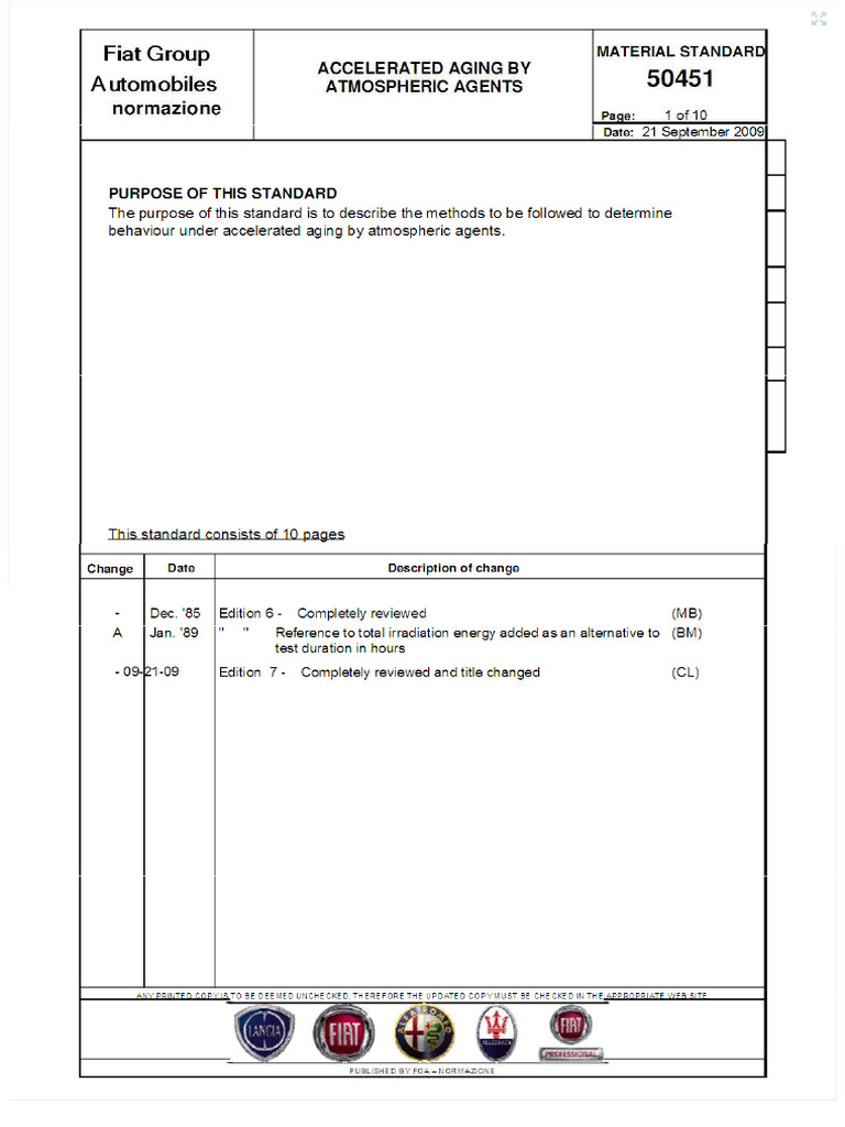 MS 50451 - Accelerating Aging - Fiat Group | PDF