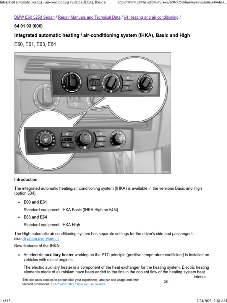 Integrated Automatic Heating - Air-Conditioning System (IHKA), Basic ...