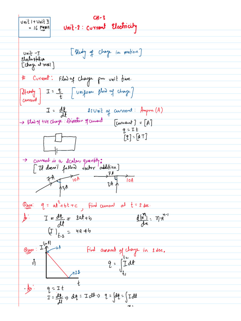 Xii Ch-3 Handwritten Class Notes | PDF