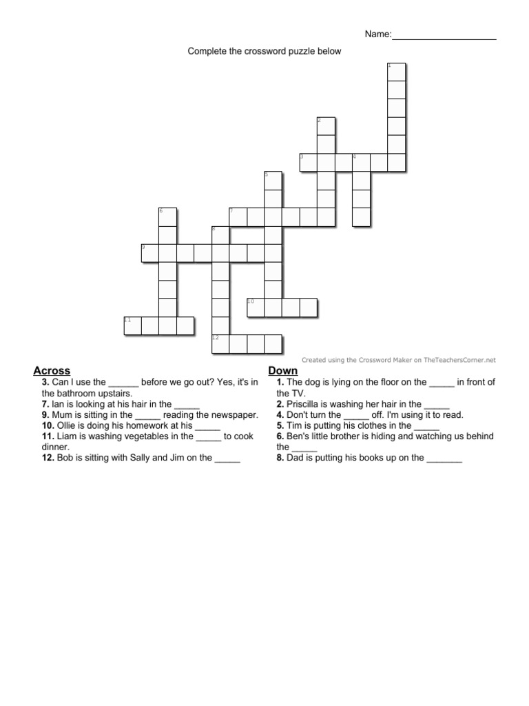 Crossword 1 | PDF