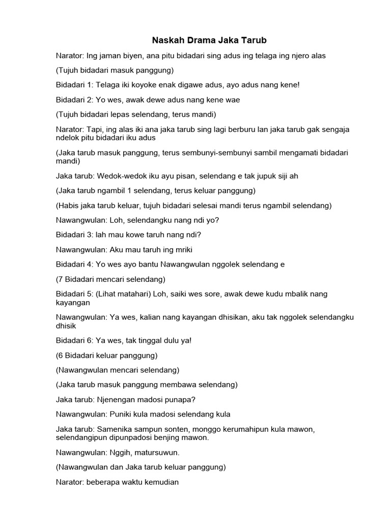 Legenda Jaka Tarub | PDF