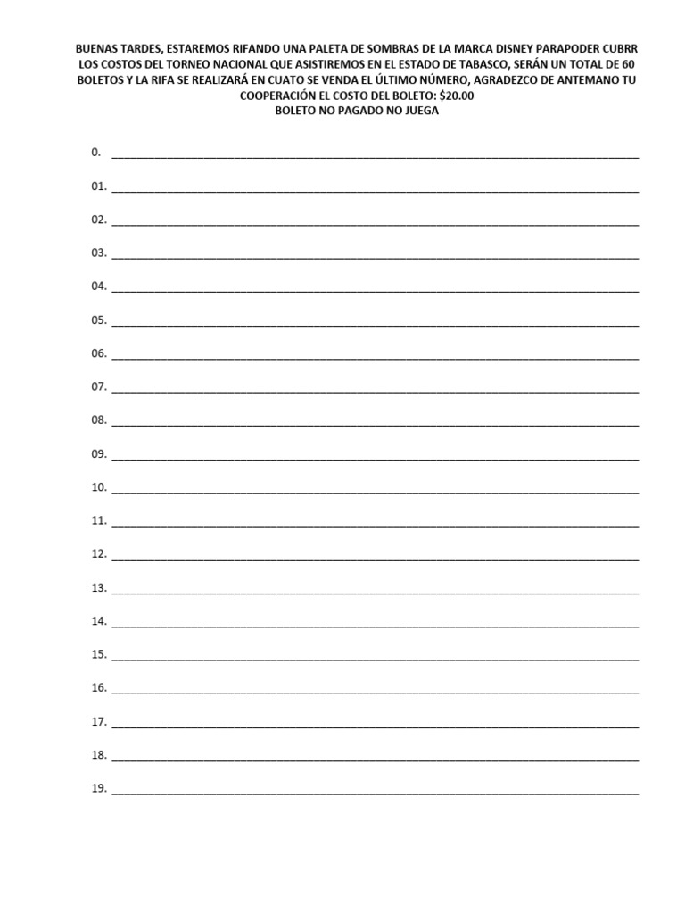 Lista Rifa Gris Ii | PDF