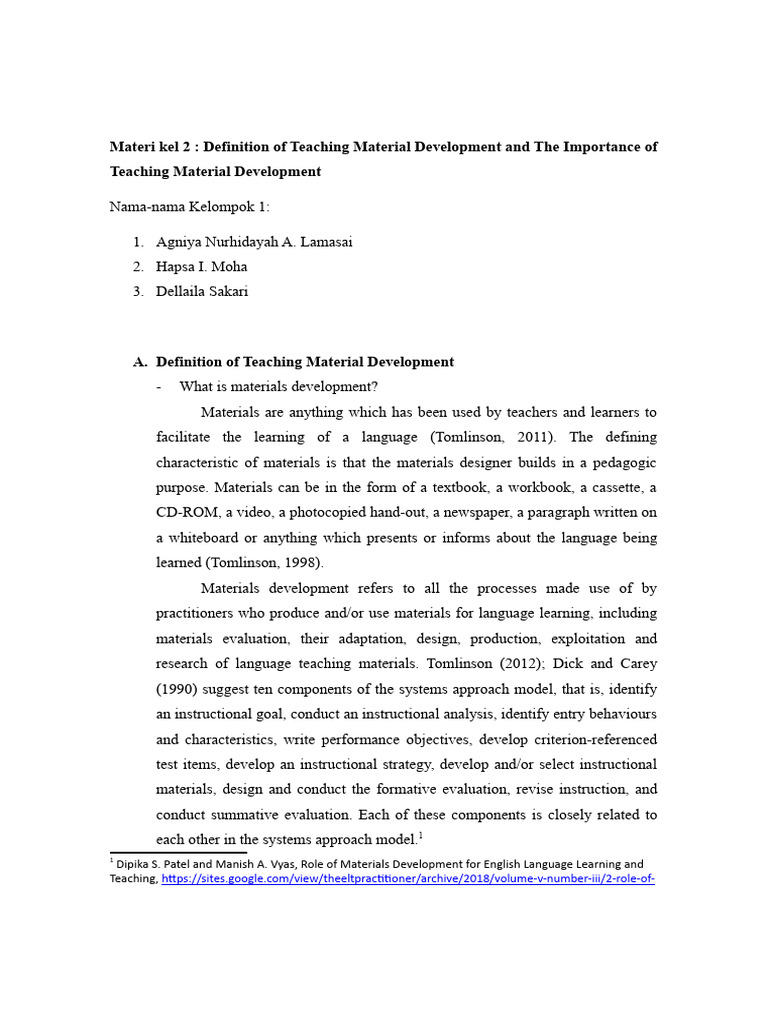 Curdev Kelompok 2 | PDF | Teachers | Learning