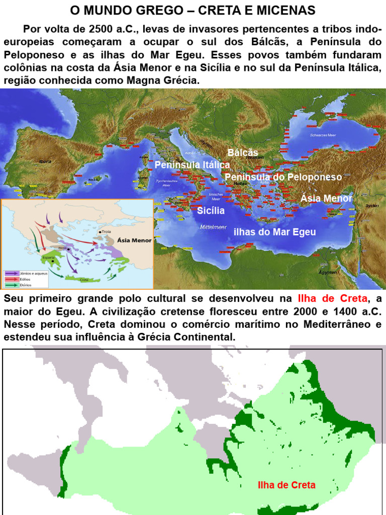 Influência de Creta e Micenas na Grécia | PDF | Creta | Grécia Antiga