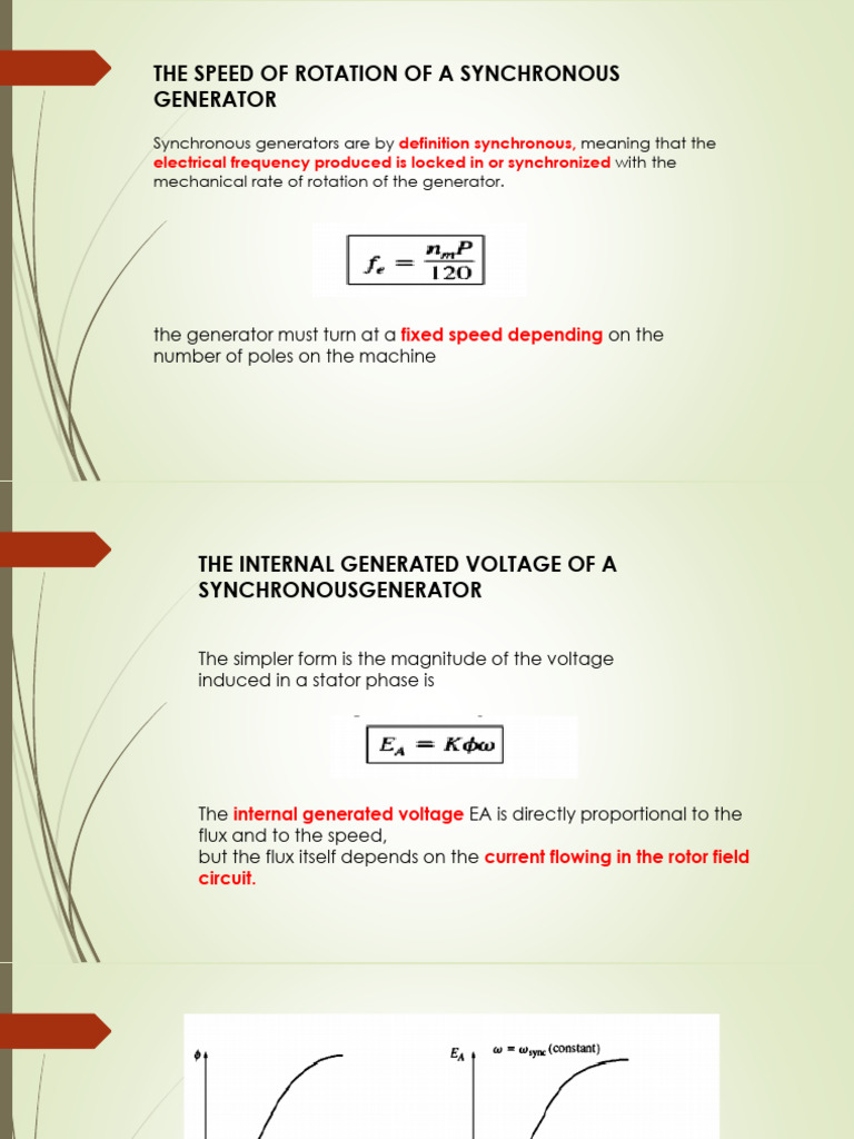 Equivalent Circuit of Synchronous Generator | PDF